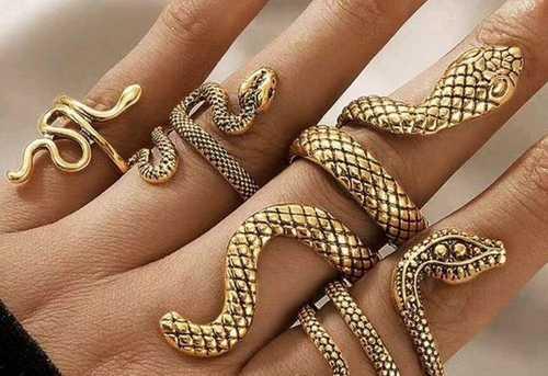 Набор колец,кольцо змея, украшение, бижутерия