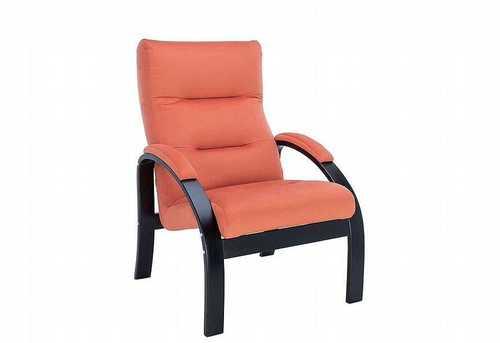 Кресло лион, Венге + Велюр V39 оранжевый