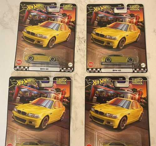 Hot wheels premium BmW m3 e46 золотая