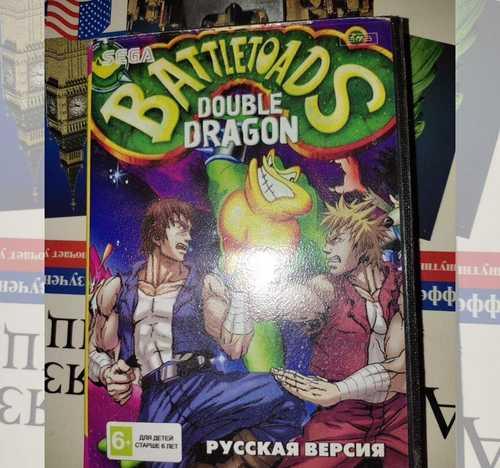 Картридж Battletoads Double Dragon Sega MD