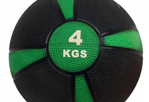 Медбол 4 кг, черный с зеленым FTX-1212-4kg