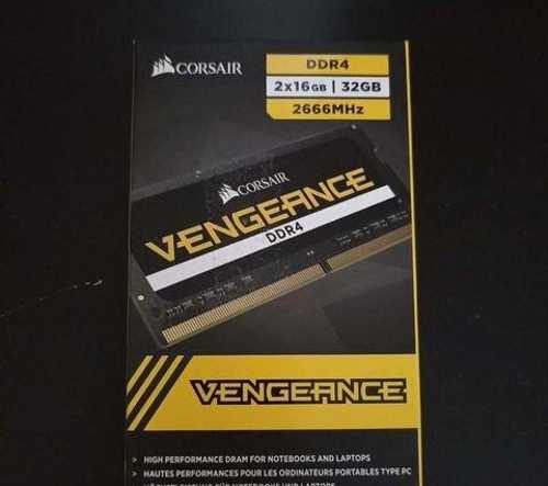 Corsair Vengeance DDR4 2x 16гб 2666, SO-dimm