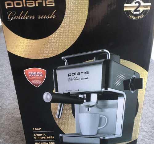 Кофеварка рожковая Polaris pcm 4006A Golden rush