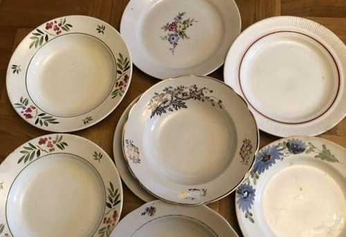 Старые редкие антикварные тарелки, фарфор СССР