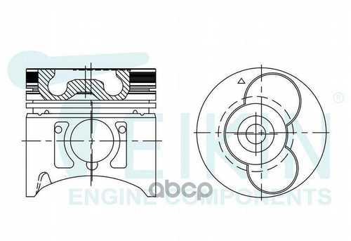 Поршень двигателя teikin 39656A STD (4шт/упак)