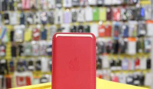 Чехол Apple Leather Wallet с MagSafe (Red)