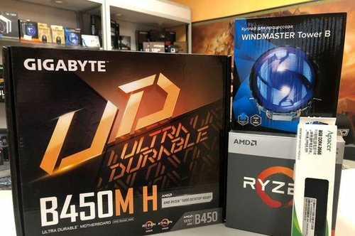 AMD Ryzen 3 2200G + Gigabyte B450m h + 8gb ddr4 +