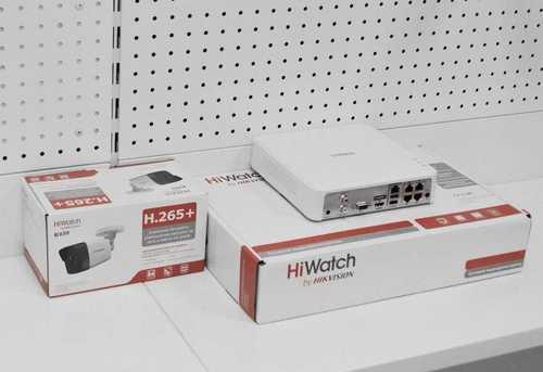 IP-камеры HiWatch 4Mpx купольные + регистратор