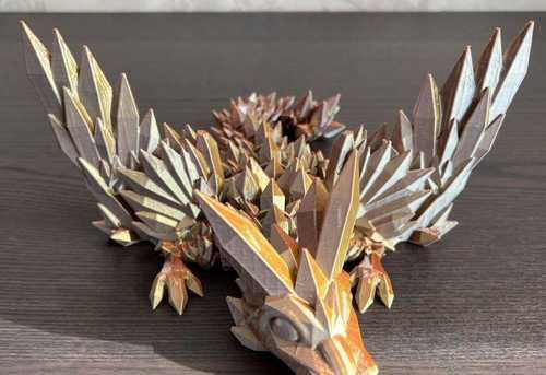 Подвижный дракон бейби кристал 30см символ 2024
