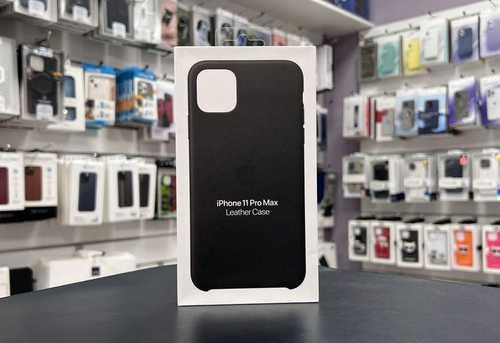 Чехол Apple iPhone 11 Pro Max Leather Case - Black