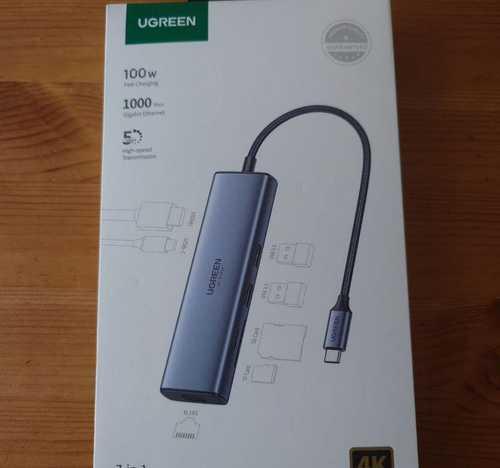 Адаптер ugreen CM512 7-in-1 USB-C