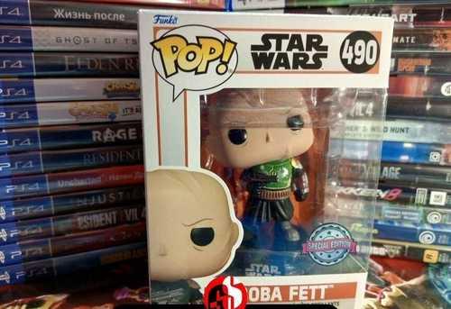 Funko pop star wars Mandalorian Boba Fett w/o Helm