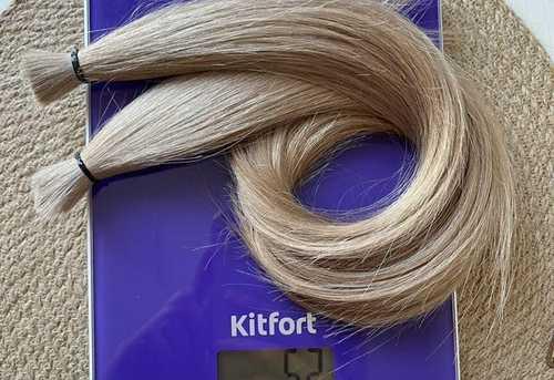 Волосы для наращивания 40 см блонд натуральные
