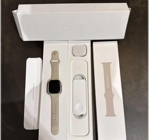 Apple watch 7 series white часы яблоко