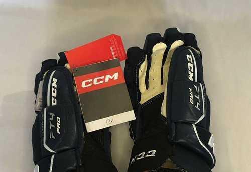 Краги хоккейные CCM FT4 Pro 15 размер Navy/White