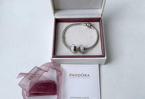 Браслет Pandora 925 с шармами-мурано