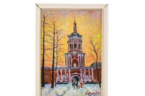 Картина "Донской монастырь" в раме, художник