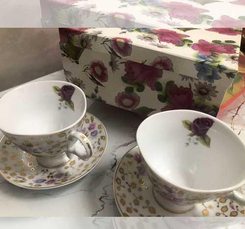 Чайный набор (2чашки 2блюдца) KFL Fine Porcelain