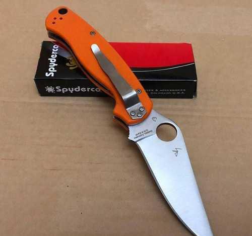 Складной нож Spyderco Military mini оранжевый