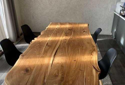 Стол обеденный из дерева карагач