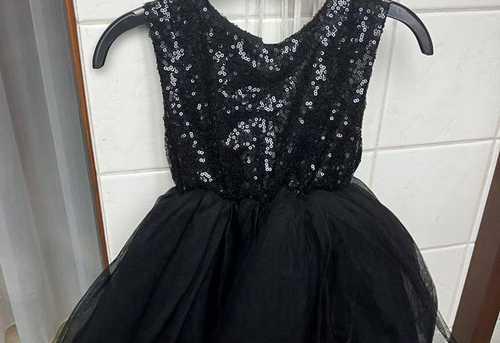 Нарядное черное платье детское