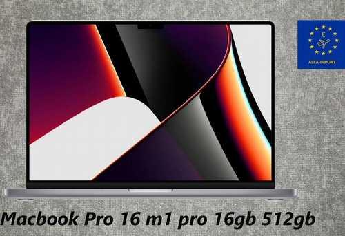 MacBook Pro 16 (2021), 512 ГБ, M1 Pro (10 ядер), RAM 16 ГБ, GPU 16-core