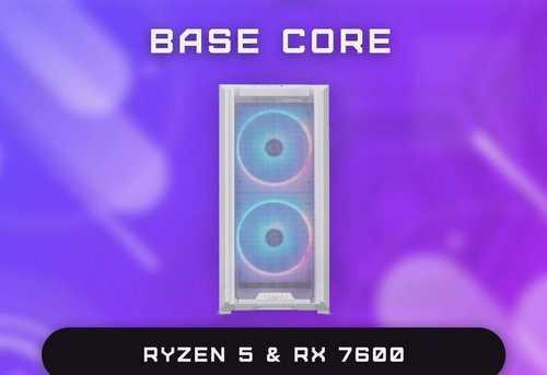 «Base core» пк Ryzen 5\RX 7600\16гб RAM
