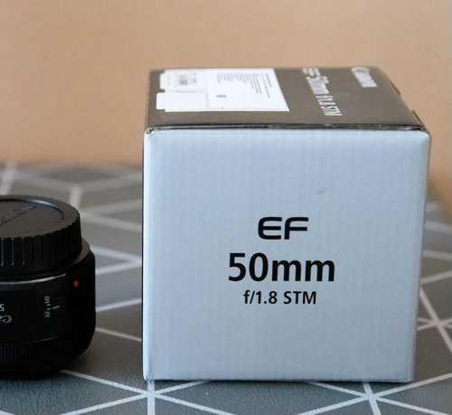 NEW Canon EF 50mm f/1.8 STM + светофильтр Hoya