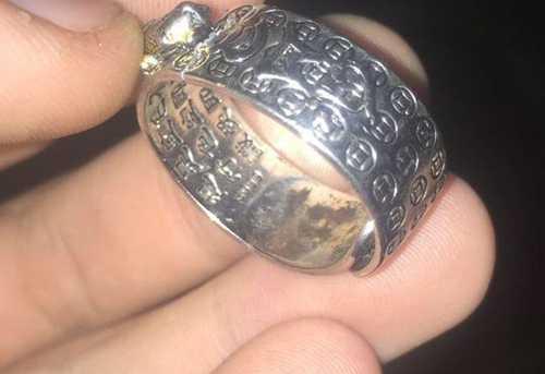 Серебряное кольцо мужское,999 проба