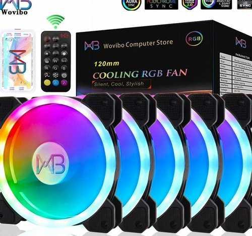 Комплект 120 мм A-RGB вентиляторов 6 шт