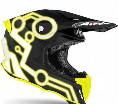 Шлем Airoh Twist 2.0 (Lift Yellow/Blue Matt, S)