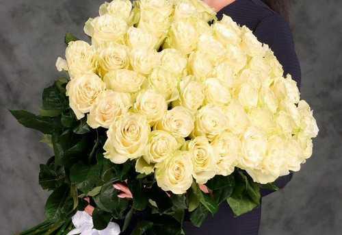 55 белых роз эквадор
