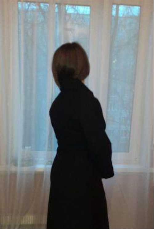 Пальто черное, новое шерстяное