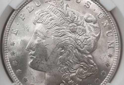 Монета доллар США Морган 1921 ms60