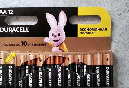 Батарейки пальчиковые duracell 12 штук в упаковке