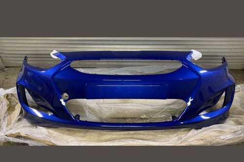 Бампер Солярис Hyundai Solaris 11-14 год Синий WGM
