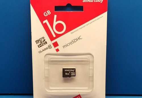 Карта памяти microsdhc SmartBuy 16Gb Без адаптера