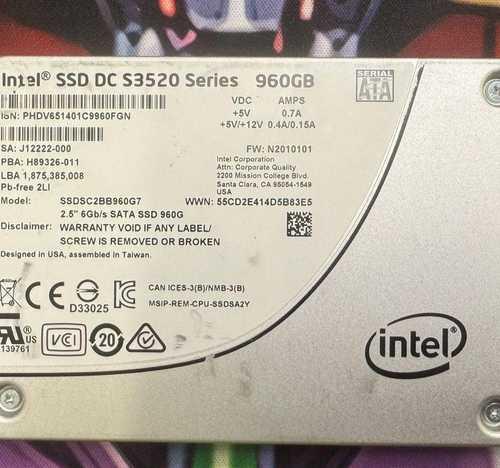 Intel ssd dc 3520 960gb