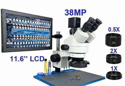 3.5X-90X Тринокулярный Стерео микроскоп с LCD 11,6