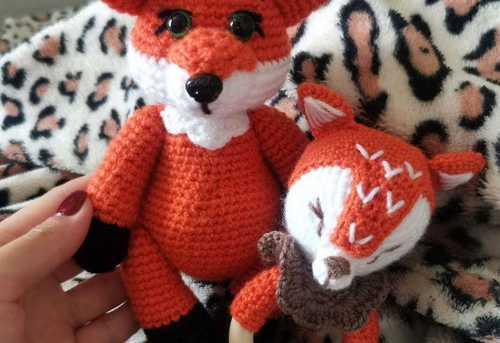 Вязаные игрушки лисички амигуруми