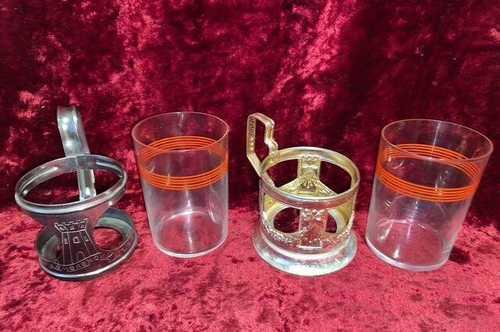 Подстаканники,стаканы,тонкое стекло СССР