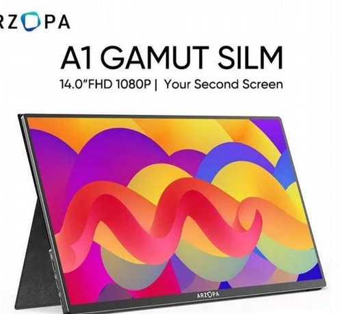 Портативный монитор Arzopa A1 Gamut Slim 14" новые