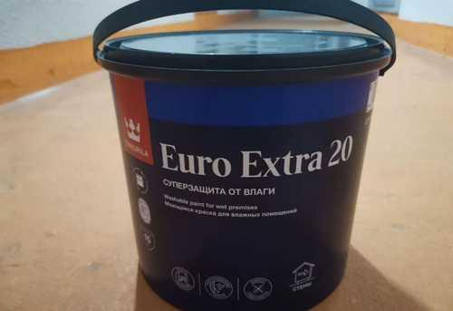 Краска Tikkurila Euro Extra 20, 2,7 л, белая