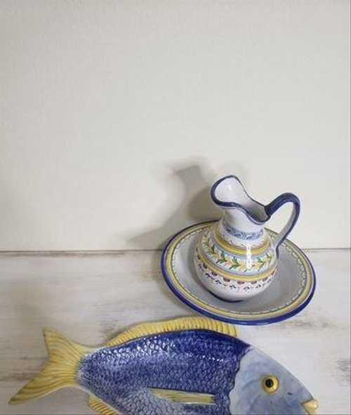 Старинная посуда. Блюдо "Рыба". XX век