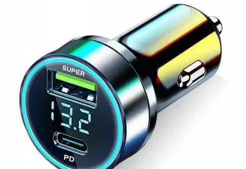 Автомобильное зарядное устройство USB Type-C, 120
