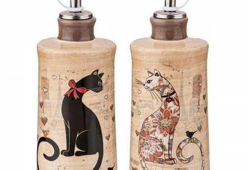 Парижские коты Керамика Бутыль Для масла уксуса