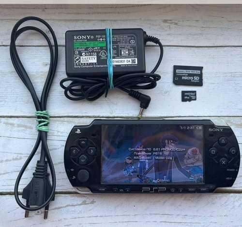 Sony PSP 2008 прошита, карта памяти 64gb