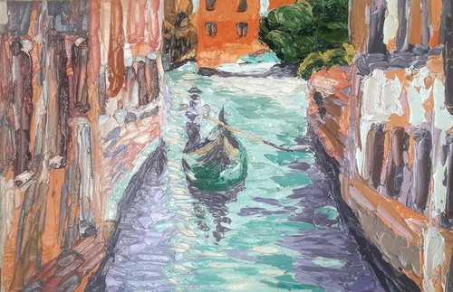 Венеция картина маслом 15х20см