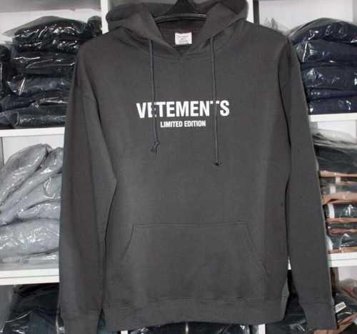 Vetements худи серого цвета (Арт.88095)