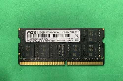 DDR4 3200 16gb sodimm Foxline OEM, нал/безнал